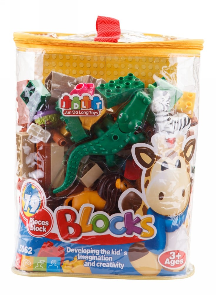 Buy Building Blocks With Animals 79pcs for Online In India • Kheliya Toys