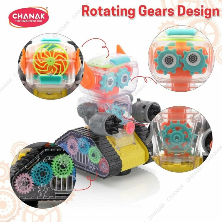 Musical Gear Robot Car For Kids | Transparent Electric Robot With ...