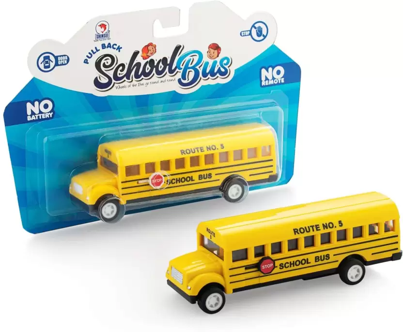 Buy Shinsei Pull Back School Bus Online In India • Kheliya Toys