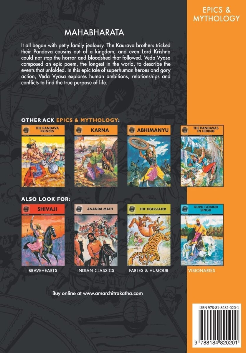Buy Amar Chitra Katha Mahabharata The Great Epic Of India | History and Folktales | Cultural ...