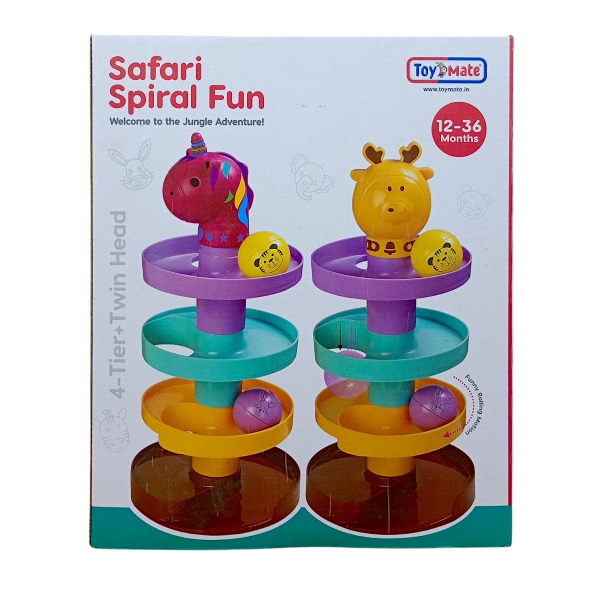 Toymate Safari Spiral Fun 4-Tier Jungle Adventure For Toddlers For Kids ...