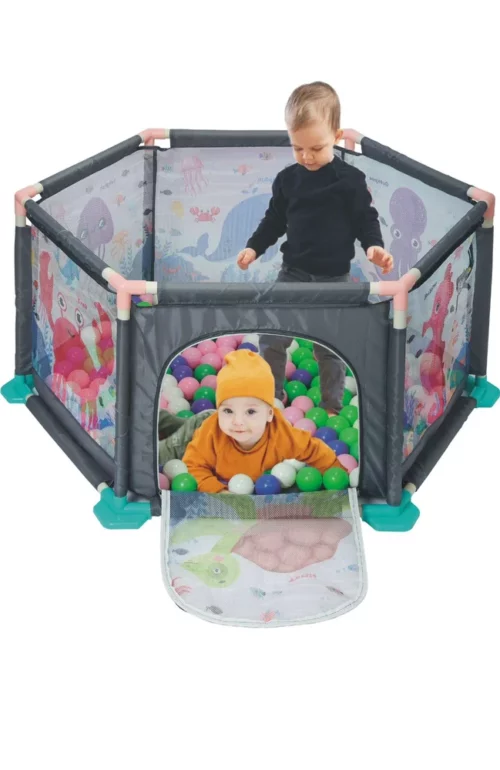 Balak Creations Ocean-Themed Safety Fence Soft Ball Pool For Kids – Fun ...