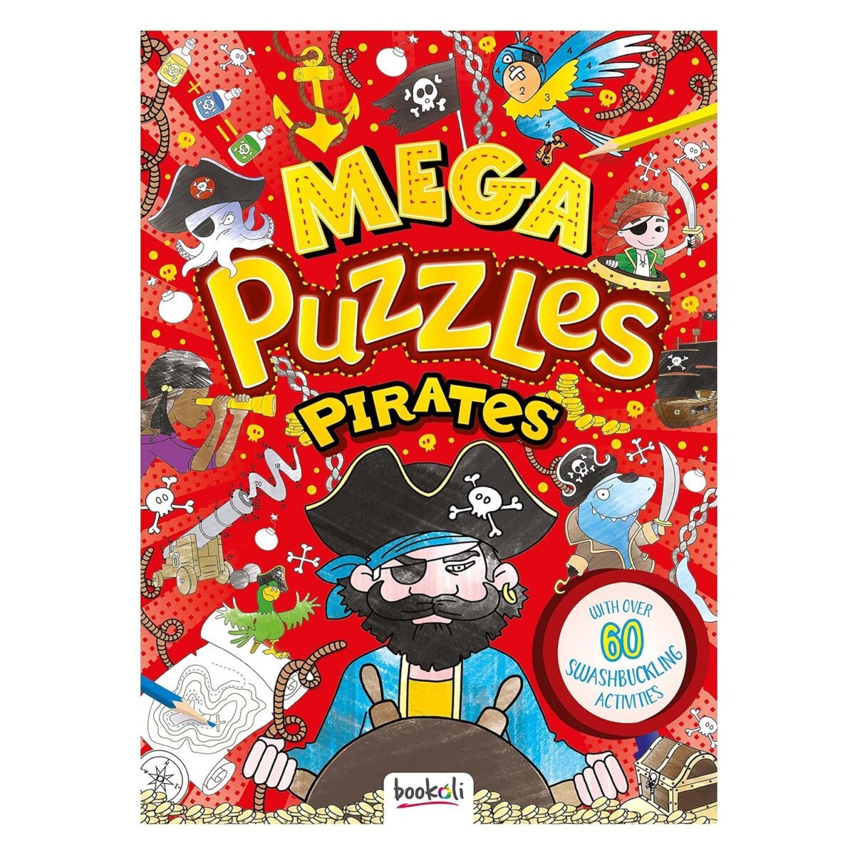 Buy Bookoli Pirates Mega Puzzles Book | Fun Puzzle Activity Book for ...
