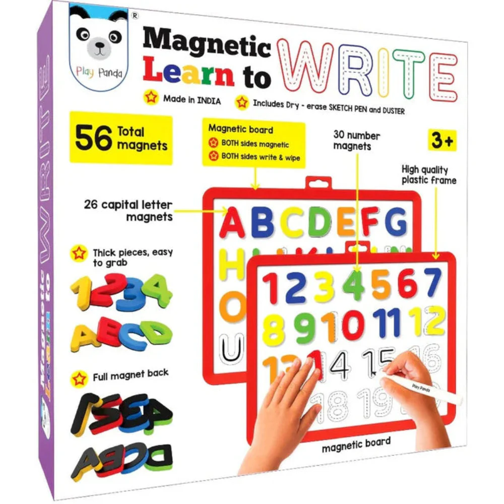 Play Panda Magnetic Learn To Write Numbers And Capital Letters ...