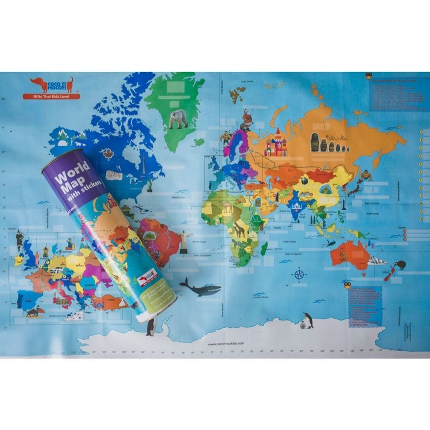 Buy Cocomoco-Kids Interactive World Map Kit Online In India • Kheliya Toys